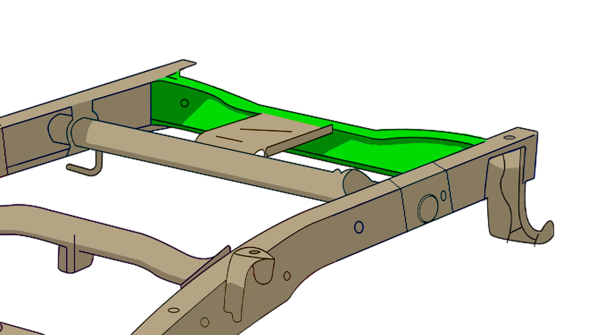 Rust Buster Rear Frame Crossmember For 1999-2013 Chevy Silverado 1500/