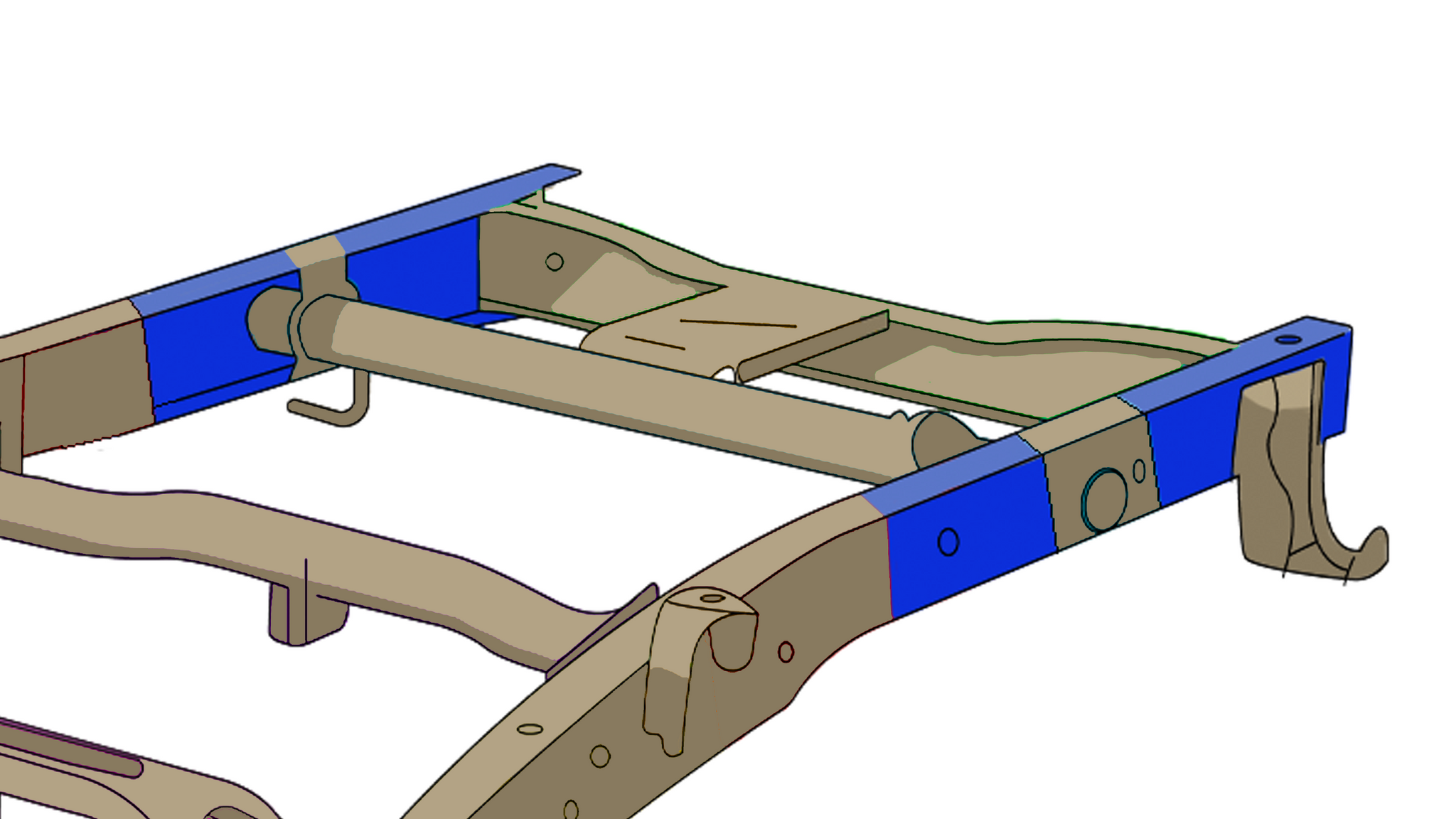 Rust Buster Rear Frame Repair Kit For 2007-2013 Chevy Silverado/GMC Si