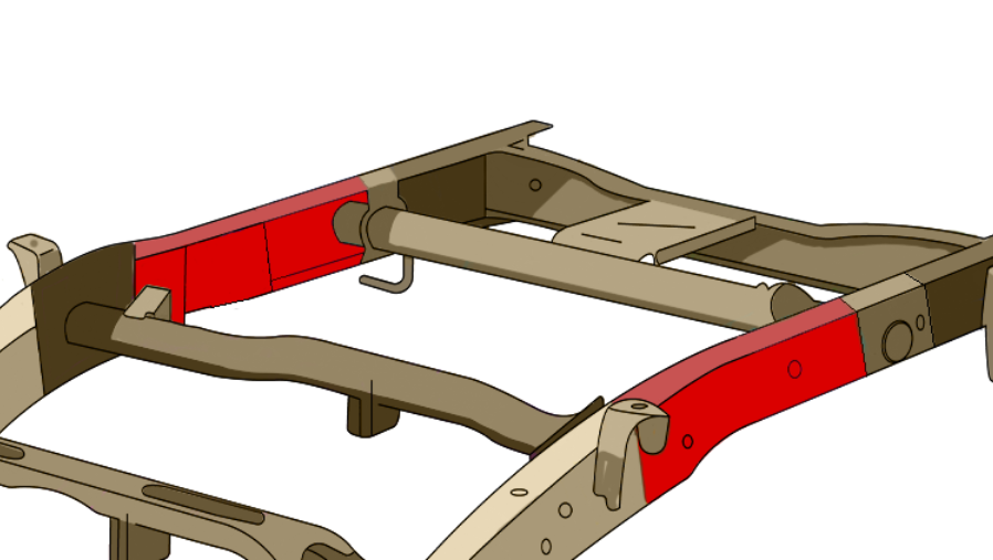 Rust Buster Over Axle Frame Repair Kit For 2007-2013 Chevy Silverado/G